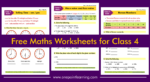 Free Printable Maths Worksheets for Class 4 PDF Download