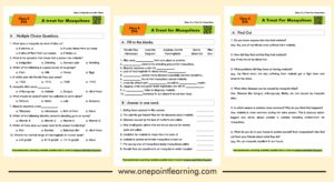 A Treat for Mosquitoes Class 5 Worksheet with Answers PDF