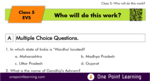 Class 5 EVS Chapter 16 Question Answer Who will do this Work