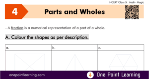 Class 5 Maths Chapter 4 Parts and Wholes Worksheet Free PDF
